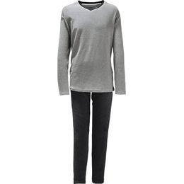 REDBEST Frottee Schlafanzug in grau | Gr.: 54