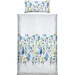 Erwin Müller Erwin Müller Seersucker Bettwäsche in blau-grün | Gr.: 135x200 cm + 40x80 cm