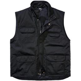 Brandit Weste "Safari Vest" in Schwarz | Gr.: XL