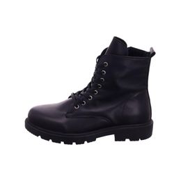 Esgano Damenschnürrstiefel warm flach Da. Stiefelette in Schwarz | Gr.: 40