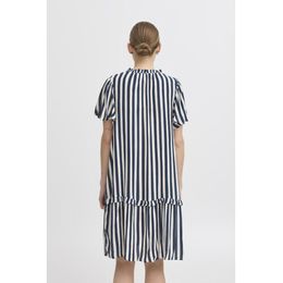 Ichi Kleid IHMARRAKECH Loose fit in Total Eclipse Dotted Stripe Ao | Gr.: XL