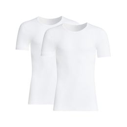 Con Ta Con-ta Baumwolle, Doppelripp Unterhemd, 1/2-Arm 2er-Pack in weiss | Gr.: 8