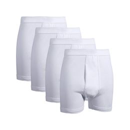 Erwin M&uuml;ller Erwin M&uuml;ller Baumwolle, Feinripp Schl&uuml;pfer 4er-Pack in weiss | Gr.: 6