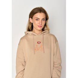 Greenbomb Hoodie Bike Love in Kaffee Latte | Gr.: XS