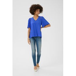 Culture Kurzarm-Bluse CUsif Relaxed fit in Victoria Blue | Gr.: L