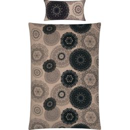 Erwin M&uuml;ller Erwin M&uuml;ller Edel Flanell Bettw&auml;sche in beige | Gr.: 200x200 (2x 80x80 cm)