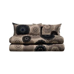 Erwin M&uuml;ller Erwin M&uuml;ller Edel Flanell Bettw&auml;sche Sparpaket 4-teilig in beige | Gr.: 155x200 cm (40x80 cm)
