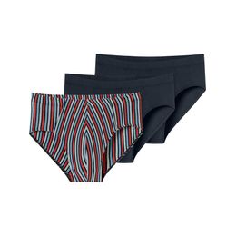 Schiesser 95/5 Baumwolle, Single-Jersey Slip 3er-Pack in marine | Gr.: 5