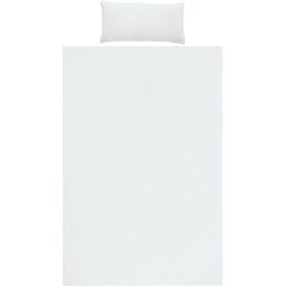 REDBEST Microfaser-Seersucker, Microfaser Bettw&auml;sche Detroit in wei&szlig; | Gr.: 135x200 cm + 40x80 cm