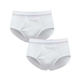 Erwin M&uuml;ller Erwin M&uuml;ller Baumwolle, Feinripp Slip 2er-Pack in wei&szlig; | Gr.: 10