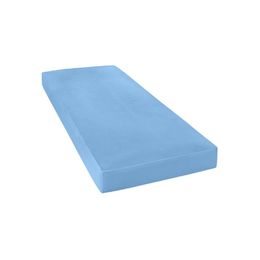 Janine Spannbettlaken Jersey Elastic in blau | Gr.: 90x190 cm - 100x220 cm