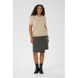 Kaffe curve Strickpullover KClizzy Regular fit in Feather gray mel/ Black Dot | Gr.: XL