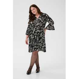 Kaffe curve Kleid KCedina Regular fit in Black White Rose | Gr.: 50