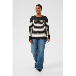 Kaffe curve Strickpullover KClizzy Regular fit in DGM/Turtledove Half Stripe | Gr.: S