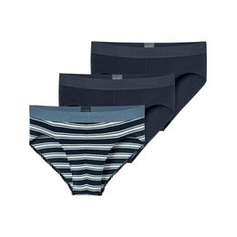 Schiesser 95/5 Baumwolle, Single-Jersey Slip 3er-Pack in marine | Gr.: 7