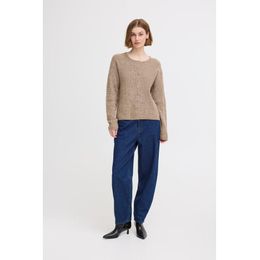 Ichi Strick-Cardigan langarm IHKAMARA Loose fit in Fungi | Gr.: L