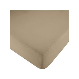 Erwin M&uuml;ller Erwin M&uuml;ller Renforc&eacute; Spannbettlaken W&uuml;rzburg in taupe | Gr.: 90x190 cm - 100x200 cm