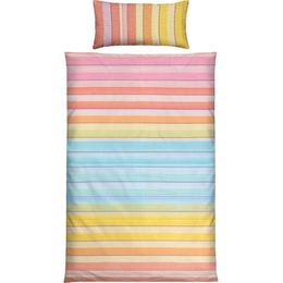 REDBEST Seersucker Bettw&auml;sche Mix & Match in bunt | Gr.: 155x220 cm (40x80 cm)