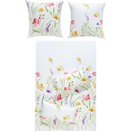 REDBEST Satin Bettw&auml;sche in bunt | Gr.: 200x200 (2x 80x80 cm)