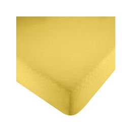Erwin M&uuml;ller Erwin M&uuml;ller Renforc&eacute; Spannbettlaken W&uuml;rzburg in gelb | Gr.: 190x200 cm - 200x200 cm