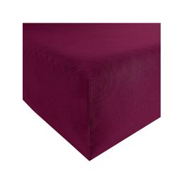 Erwin M&uuml;ller Erwin M&uuml;ller Interlock-Jersey Spannbettlaken Memmingen in bordeaux | Gr.: 90x190 cm - 100x200 cm