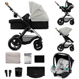 Kombi-Kinderwagen Kinderkraft "MOOV 2 XL", Kinder, grau, Stahl, Kinderwagen, mit Luftreifen