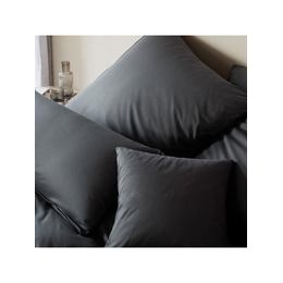 Elegante Bettw&auml;sche Cord in anthrazit | Gr.: 40 x 80 cm