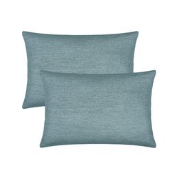 Erwin M&uuml;ller Erwin M&uuml;ller Jacquard Kissenh&uuml;lle 2er-Pack York in hellblau | Gr.: 40 x 40 cm