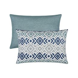 Erwin M&uuml;ller Erwin M&uuml;ller Jacquard Kissenh&uuml;lle 2er-Pack York in hellblau | Gr.: 30 x 50 cm