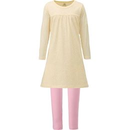 Erwin Müller Erwin Müller Single-Jersey Kinder-Nachthemd mit Leggings in creme | Gr.: 110/116