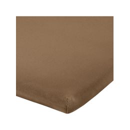 Erwin M&uuml;ller Erwin M&uuml;ller Single-Jersey Topper-Spannbettlaken Freising in braun | Gr.: 90x190 cm - 100x220 cm