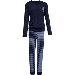 Erwin M&uuml;ller Erwin M&uuml;ller Single-Jersey Schlafanzug in marine | Gr.: 48