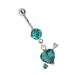 Adelia&acute;s Bauchnabelpiercing ADELIA&acute;S "Piercing Piercing Bauchnabelpiercing", Damen, Gr. onesize, blau (t&uuml;rkis), Titan, Piercings