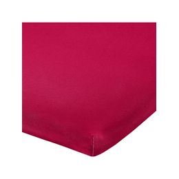 Erwin M&uuml;ller Erwin M&uuml;ller Single-Jersey Topper-Spannbettlaken Freising in rot | Gr.: 120x200 cm - 130x220 cm