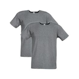 Erwin M&uuml;ller Erwin M&uuml;ller Baumwolle, Single-Jersey Unterhemd, 1/2-Arm 2er-Pack in grau meliert | Gr.: 8