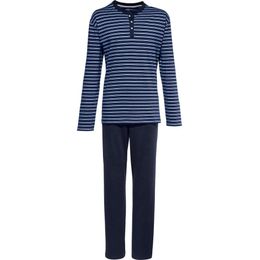 Erwin M&uuml;ller Erwin M&uuml;ller Single-Jersey Schlafanzug in marine | Gr.: 58