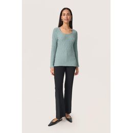 Soaked in Luxury Langarm-Shirt SLDauphine Gerade Passform in Silver Blue | Gr.: M