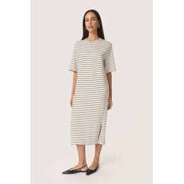 Soaked in Luxury Jerseykleid SLIngina Straight fit in White and Elm Stripe | Gr.: M