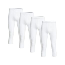Con Ta Con-ta Baumwolle, Feinripp Unterhose, 3/4-lang 4er-Pack in wei&szlig; | Gr.: 5