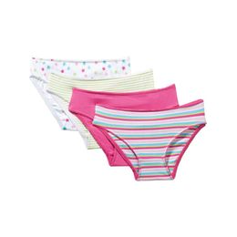 Erwin Müller Erwin Müller Baumwolle, Single-Jersey Mädchen-Slip 4er-Pack in pink/bunt | Gr.: 98/104