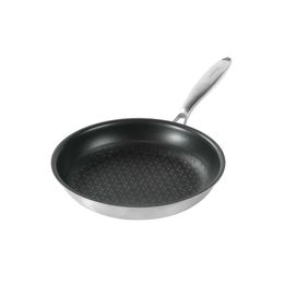 Stoneline Edelstahlpfanne Bratpfanne | ohne Deckel in Silber | Gr.: &Oslash; 28 cm
