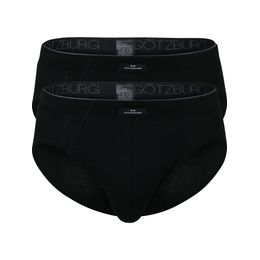 Götzburg Götzburg Baumwolle, Single-Jersey Slip 2er-Pack in schwarz | Gr.: 7