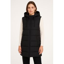 Steppweste Only "ONLREGITZE PUFFER HOOD WAISTCOAT OTW ZL", Damen, Gr. S, schwarz, Steppware, Obermaterial: 100% Polyester, unifarben, regular fit, Westen Steppweste