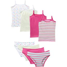 Erwin M&uuml;ller Erwin M&uuml;ller Baumwolle, Single-Jersey M&auml;dchen-Unterw&auml;sche-Set 8-teilig in pink/bunt | Gr.: 86/92