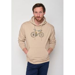 Greenbomb Hoodie Bike Knut in Kaffee Latte | Gr.: XXL