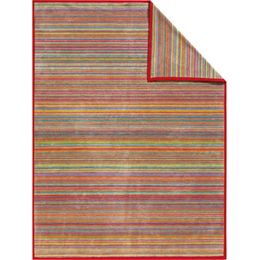 Erwin M&uuml;ller Erwin M&uuml;ller Baumwollmischung Wohndecke Pescara in rot | Gr.: 150x230 cm