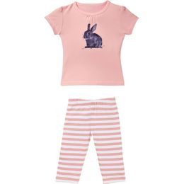 Erwin M&uuml;ller Erwin M&uuml;ller Single-Jersey Kinder-Shorty in rosa/wei&szlig;/grau | Gr.: 146/152