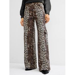 WITT WEIDEN Twill-Hose in schoko-schwarz-bedruckt | Gr.: 25