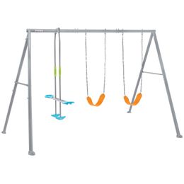 Schaukelkombination Intex "SWING AND GLIDE THREE FEATURE SET", grau, Schaukeln, JungenB:254cm H:211cm L:343cm, Kunststoff, Stahl, B:254cm H:211cm L:343cm