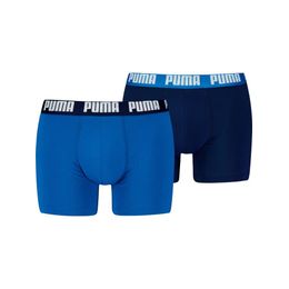 puma bodywear Baumwolle, Single-Jersey Pants im 2er-Pack in marine/blau | Gr.: L